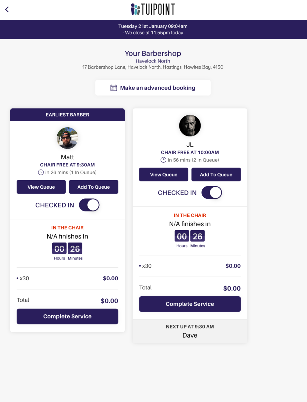 Auto Check-In / Check-Out - TUIPOINT - Smart Queuing
